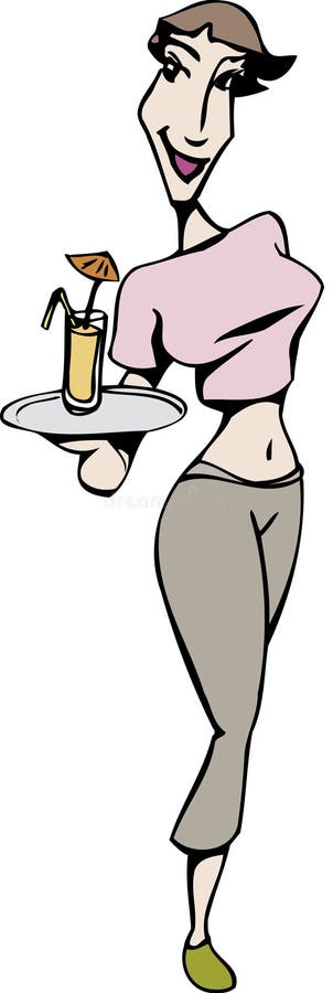 Carhop waitress stock vector. Illustration of cars, soda - 20783944