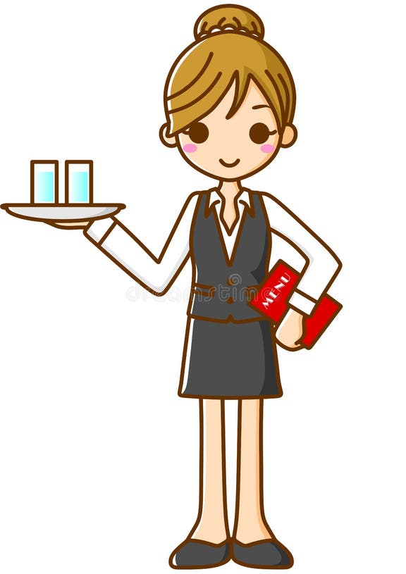 Waitress stock illustration. Illustration of waitress - 22927774