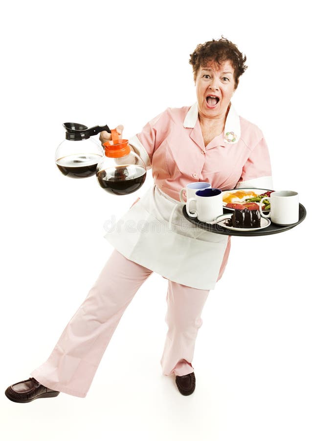 Waitress - Balancing Act stock image. Image of occupation - 13352315