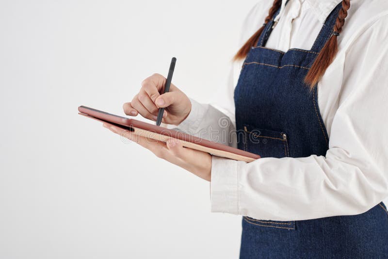 Waitress Checking Menu on Tablet Stock Image - Image of industry ...