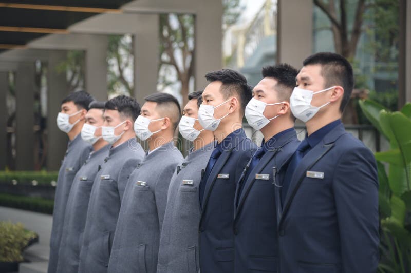 Chinese Waitress Standing Practice Editorial Photo - Image of order ...
