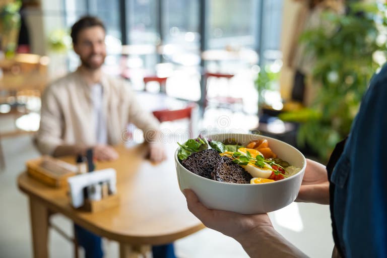 Waitress Getting an Order To the Client in Pizzeria Stock Photo - Image ...