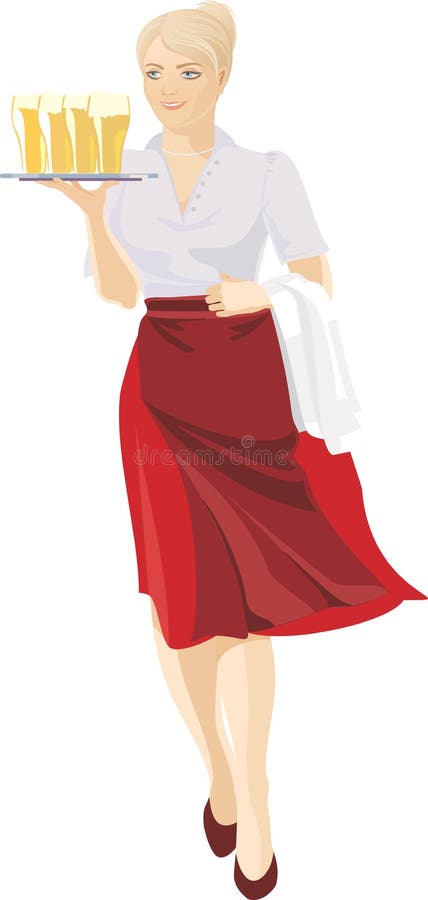 Blond Waitress Stock Vector Illustration Of Girl Beer 23737923