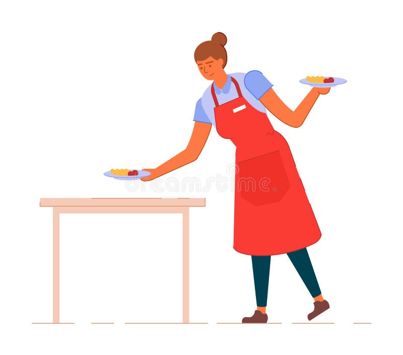 Woman Serving Food Stock Illustrations – 2,732 Woman Serving Food Stock ...