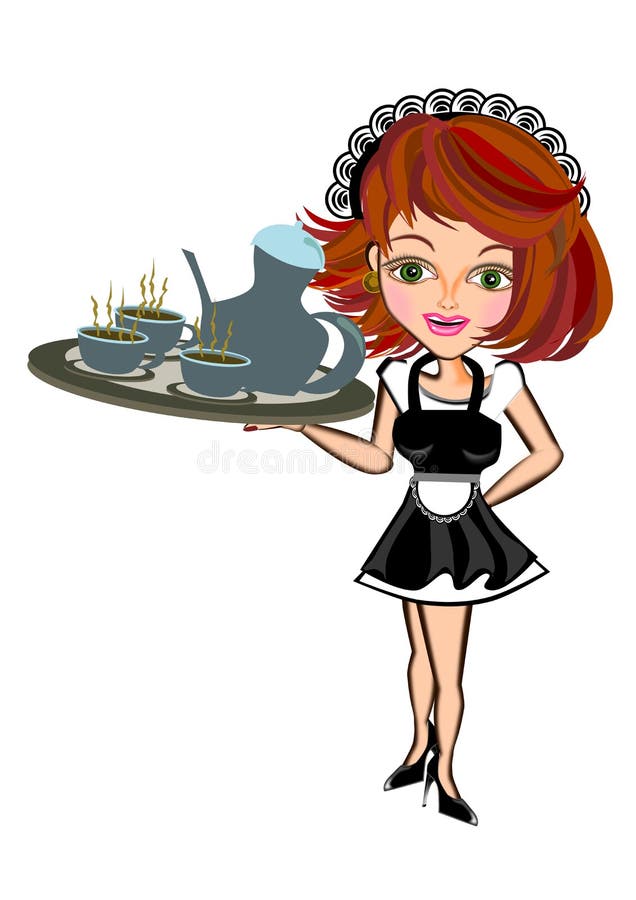 Woman Serving Tea Stock Illustrations – 278 Woman Serving Tea Stock ...