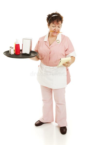 Waitress Shift Begins stock photo. Image of female, food - 13281800