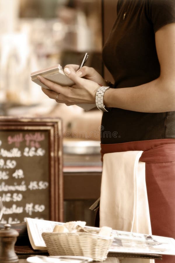 Waitress taking order stock photo. Image of blurred, people - 6260022
