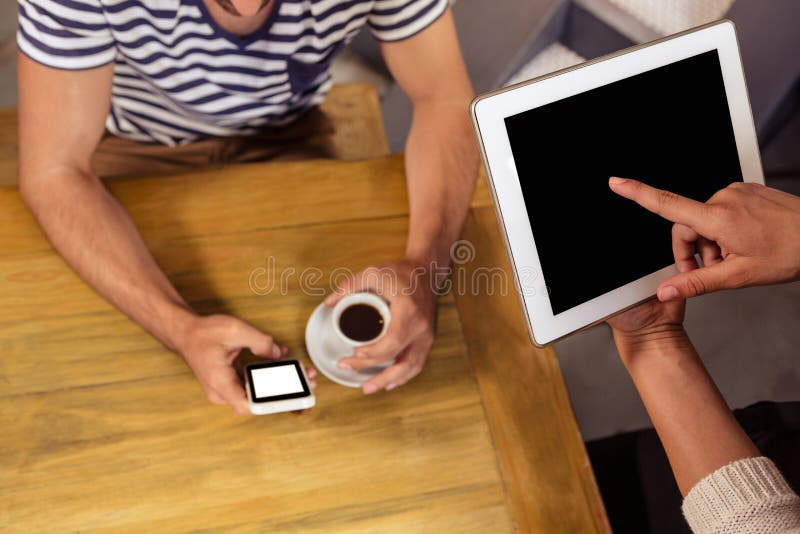 Waitress Taking Order with a Tablet Computer Stock Image - Image of ...