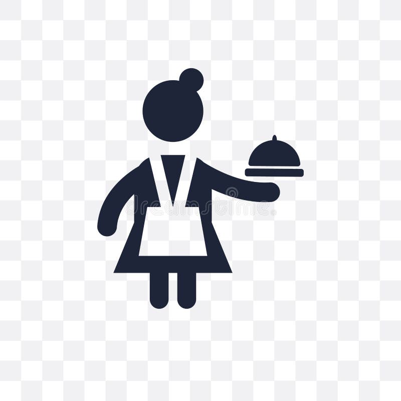 Waitress Transparent Icon. Waitress Symbol Design from Restaurant ...