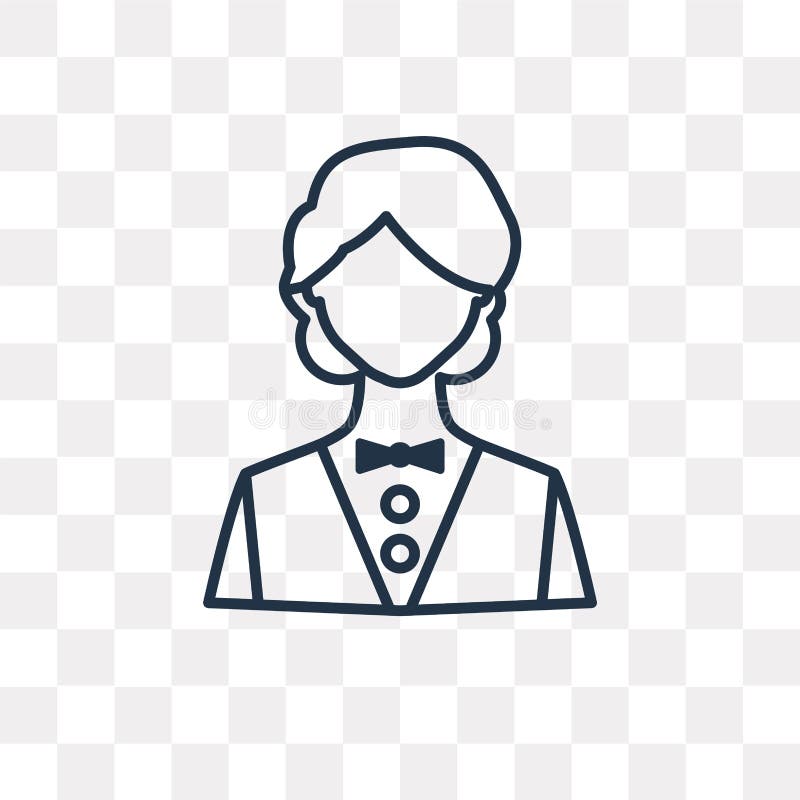 Waitress Linear Icon. Modern Outline Waitress Logo Concept on Wh Stock ...
