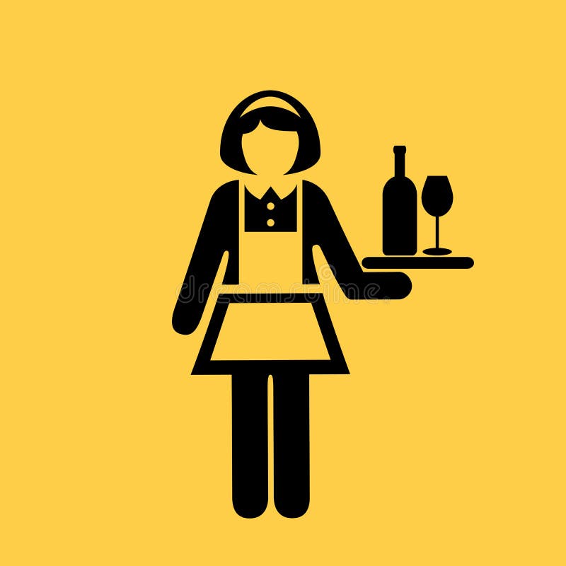 Waiter icon stock vector. Illustration of icon, sign - 51755153