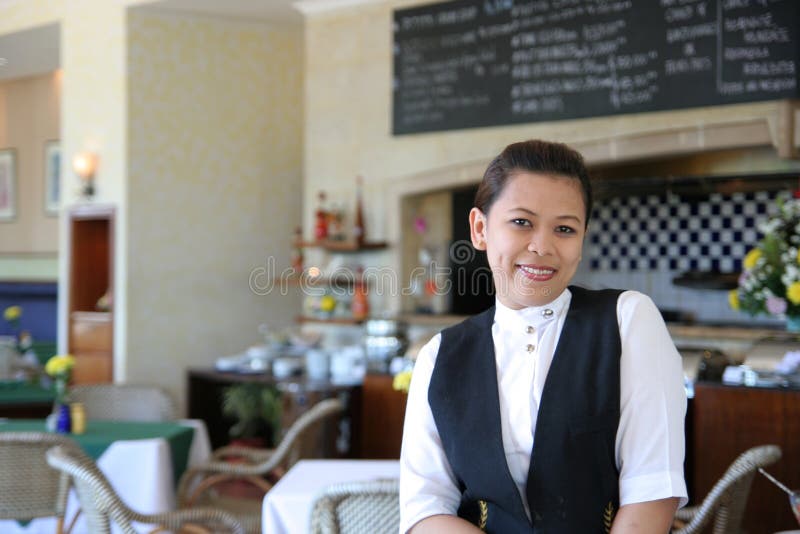 Waitress at work stock photo. Image of accommodation, butler - 5301776