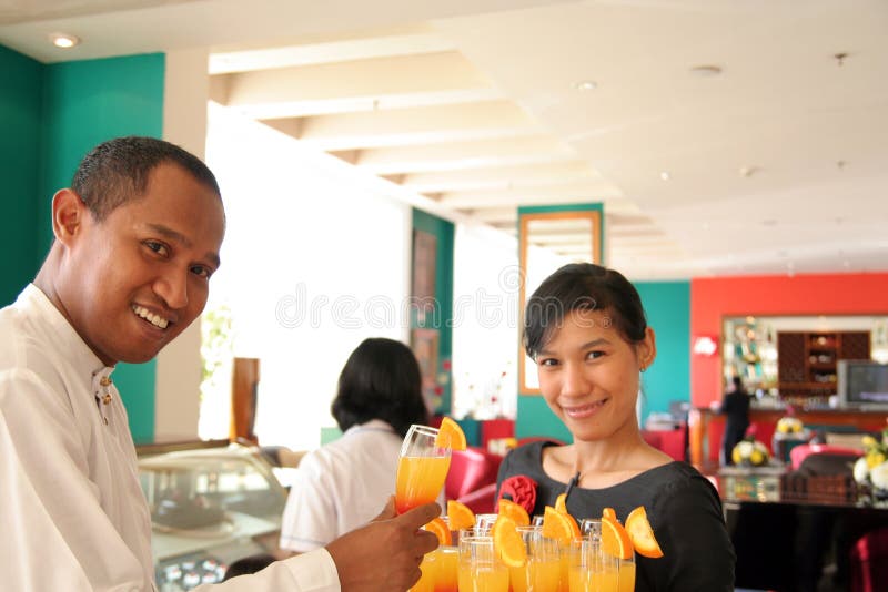 Waitress at work stock photo. Image of hotel, juice, working - 5310314