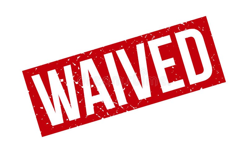 Waived Rubber Stamp. Red Waived Rubber Grunge Stamp Seal Vector ...