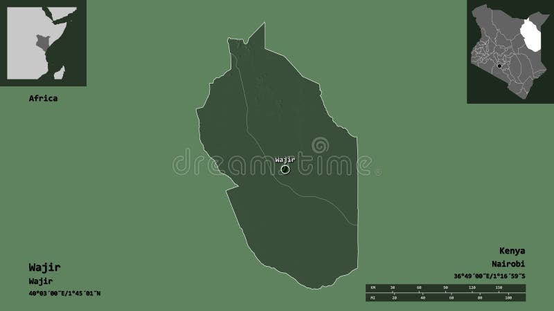 Wajir, County of Kenya,. Previews. Administrative Stock Illustration ...