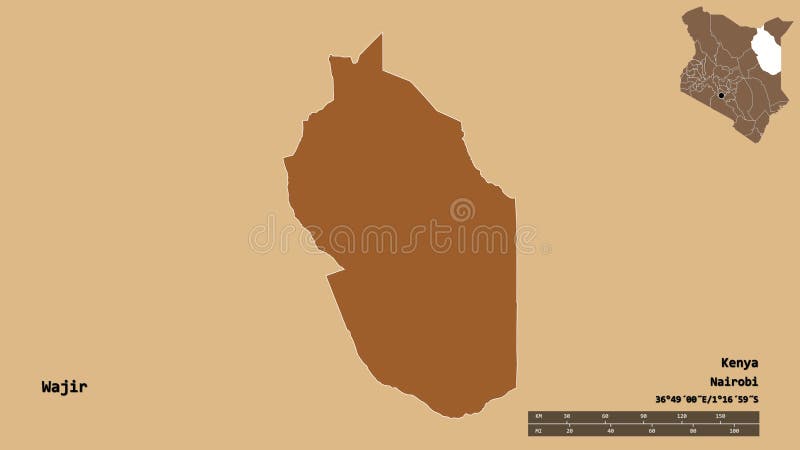 Wajir, County of Kenya, Zoomed. Pattern Stock Illustration ...