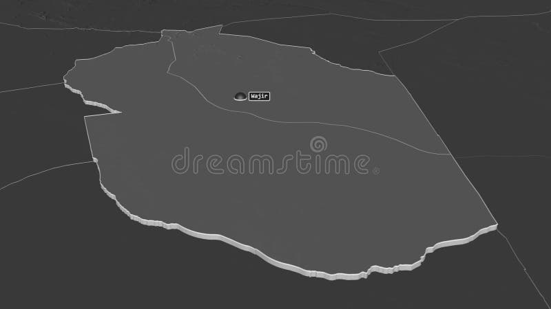 Wajir, Kenya - Extruded with Capital. Bilevel Stock Illustration ...