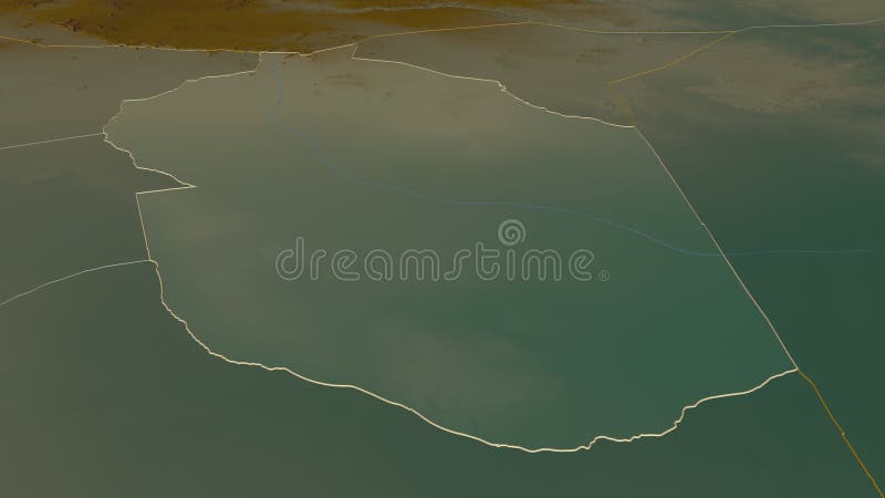 Wajir, Kenya - Outlined. Relief Stock Illustration - Illustration of ...