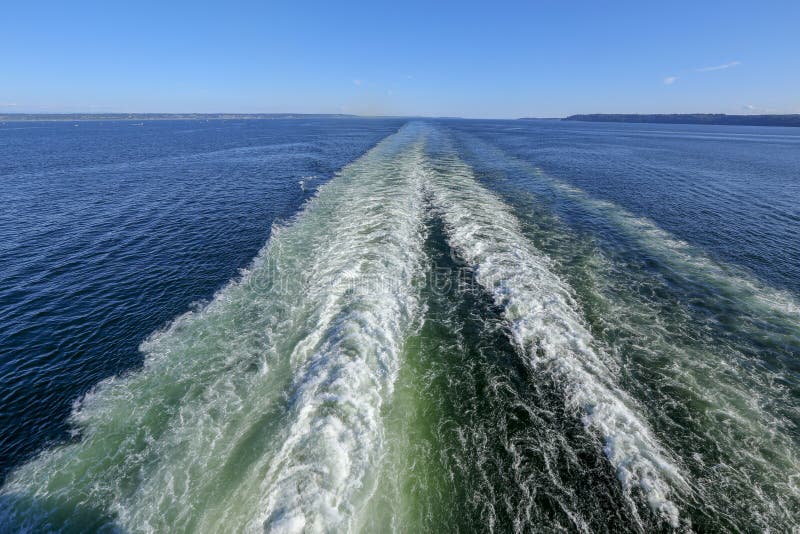 Wake behind a cruise ship stock image. Image of cold - 81816363