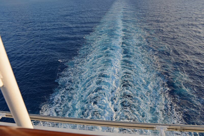 Wake of Ship on Water Surface Stock Image - Image of cargo, cruise ...