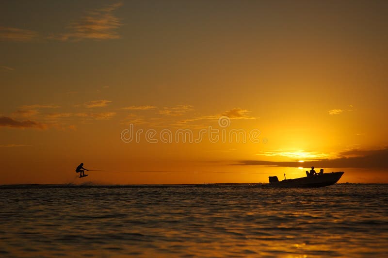 Wake board Sunset II stock photo. Image of lake, wakeboarding - 2394936