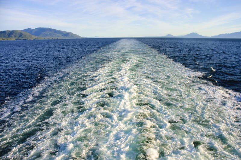 The wake of a cruise ship stock photo. Image of blue - 60456958
