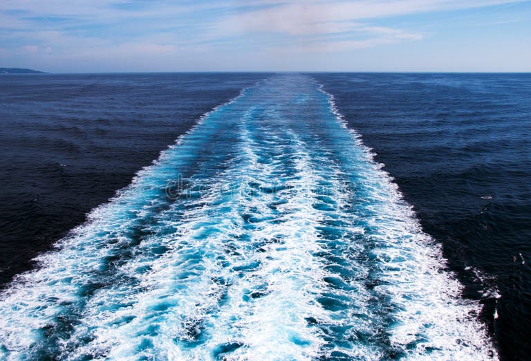 Wake cruise ship stock image. Image of nature, calm, vessel - 25776695