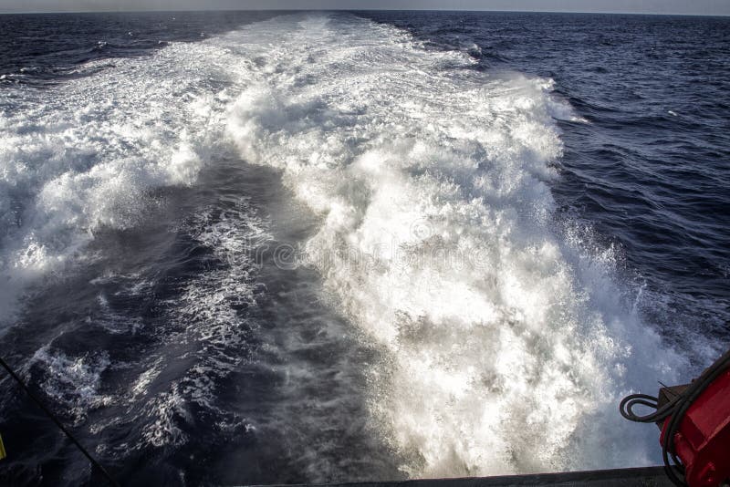 Wake in ocean stock photo. Image of boat, sunshine, water - 12853348