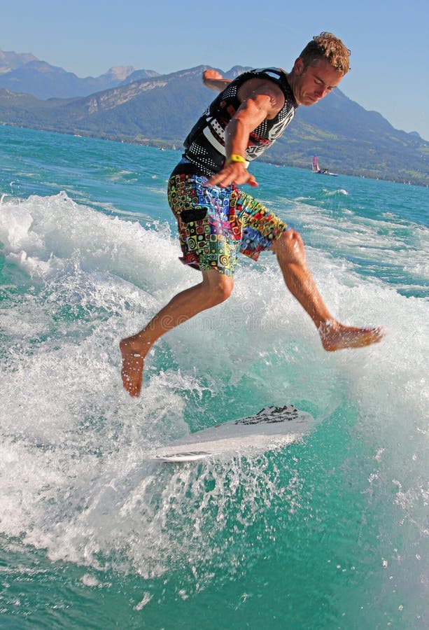 Wake Surfing editorial photo. Image of sports, life, muscles - 32318801