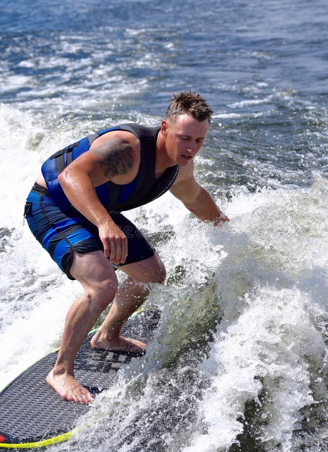 Wake Surfing editorial photo. Image of sports, life, muscles - 32318801