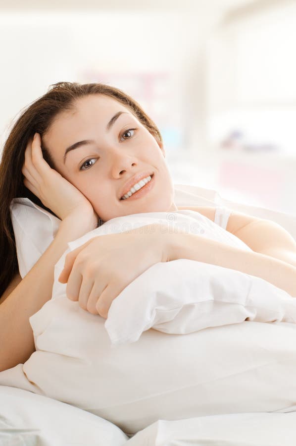 Wake up stock image. Image of bedroom, cheerful, person - 8150877