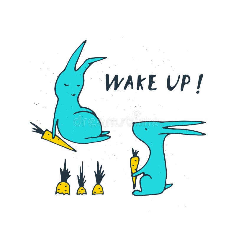 Cute rabbit animals. stock illustration. Illustration of happy - 101639652