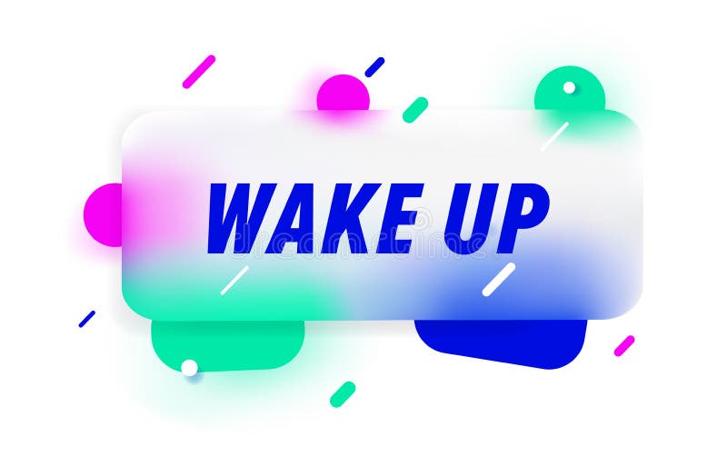 WAKE UP in Design Banner. Vector Template for Web, Print, Presentation ...