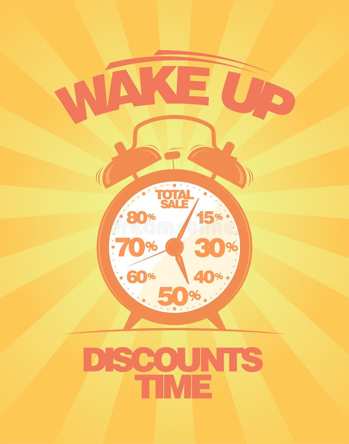 Time To Sale Analog Flip Clock. Stock Vector - Illustration of ...