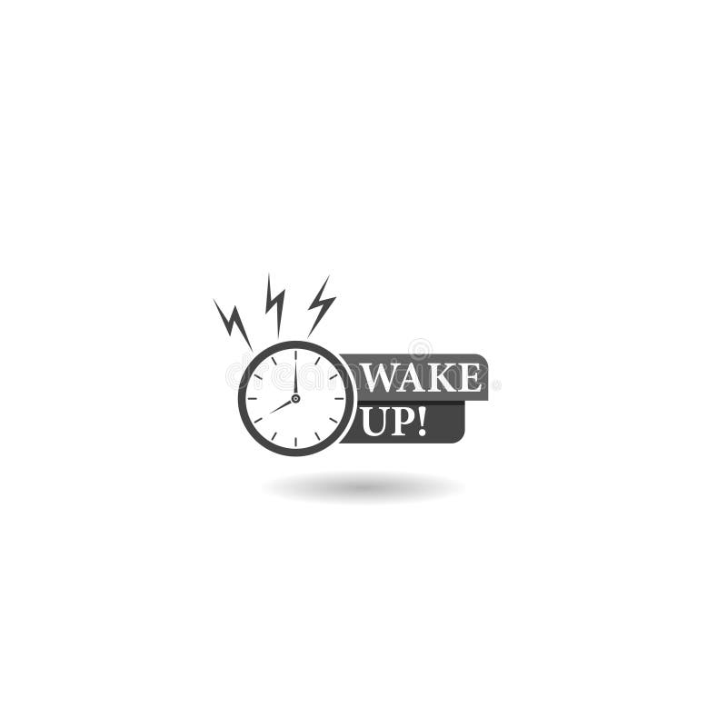 Wake up icon with shadow stock illustration. Illustration of design ...
