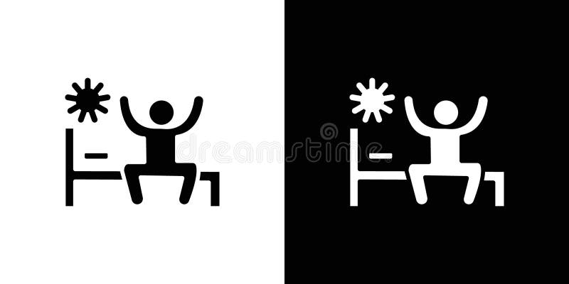 Wake Up in the Morning Icon Logo Set Vector Stock Vector - Illustration ...