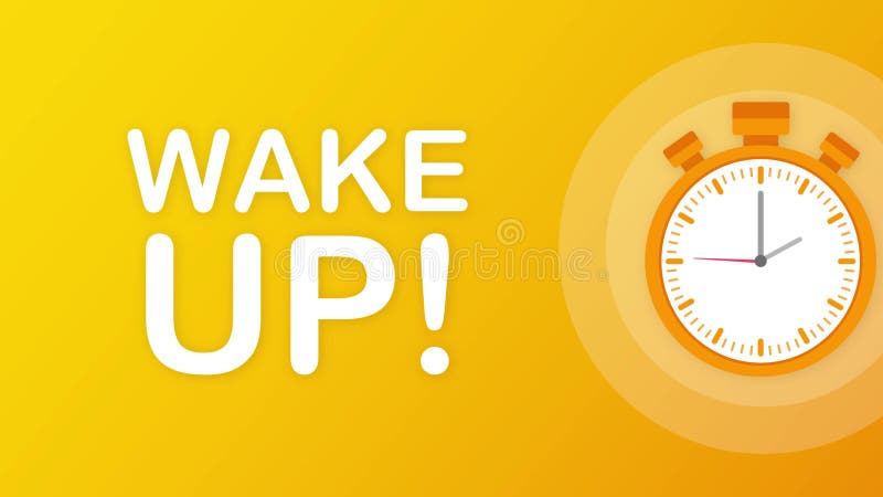 Wake Up Poster with Alarm Clock. Motion Graphics. Stock Video - Video ...