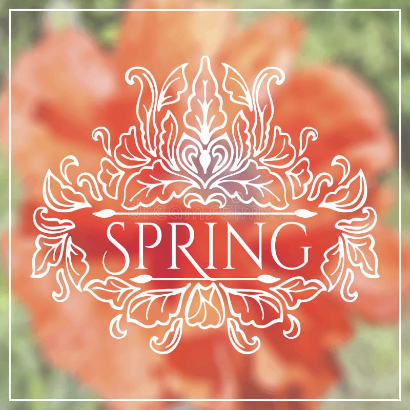 Wake Up. Spring is Coming Lettering on Unfocused Stock Vector ...