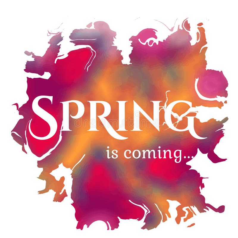 Spring is Coming stock vector. Illustration of petals - 19566549