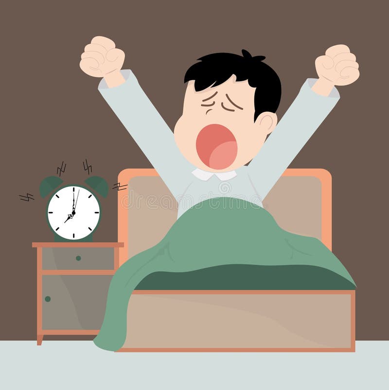 Wake up stock vector. Illustration of funny, alarm, cartoon - 71749388