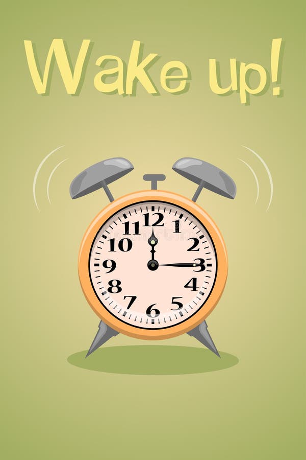 Wake up vector poster stock vector. Illustration of background - 69531198