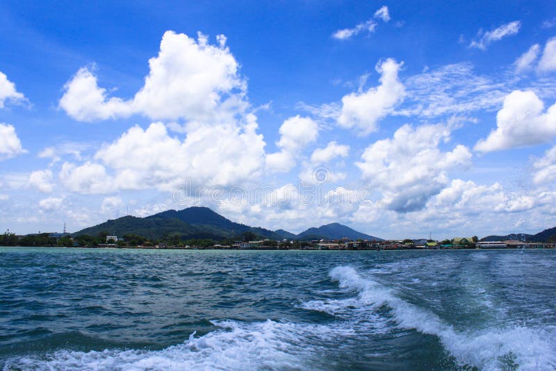 Wake on the Water Behind the Boat Stock Image - Image of surface ...