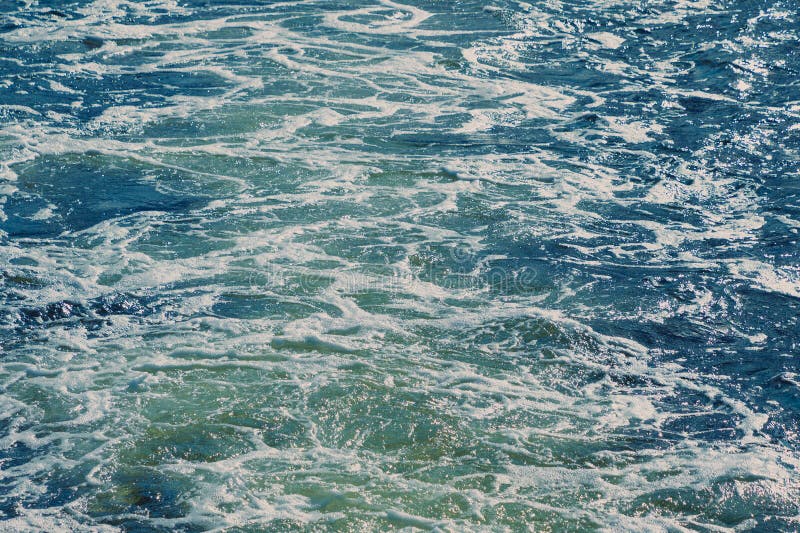 Wake. a Wave Jet Remaining Behind a Moving Ship Stock Photo - Image of ...