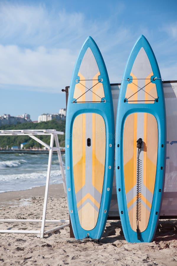 Wakeboard on a Sea Beach on a Bright Sunny Day Stock Image - Image of ...