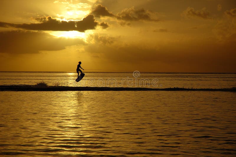 Wakeboard Sunset stock photo. Image of wakeboarding, wakeboarder - 2394852