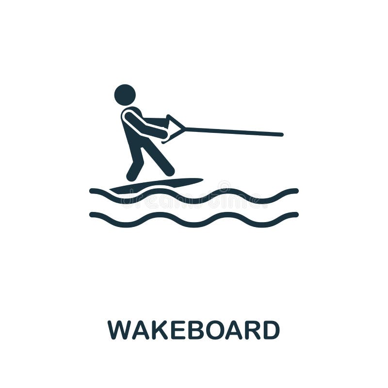 Wakeboard Vector Icon Symbol. Creative Sign from Icons Collection ...