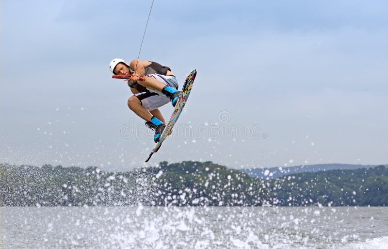 Wakeboarder Jumping High stock image. Image of fast, jump - 20663039