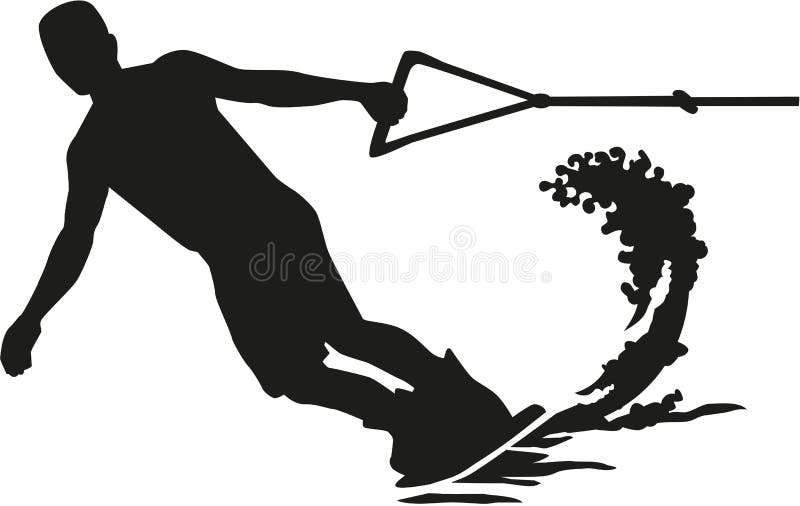 Wakeboarder silhouette stock vector. Illustration of surfing - 85503237
