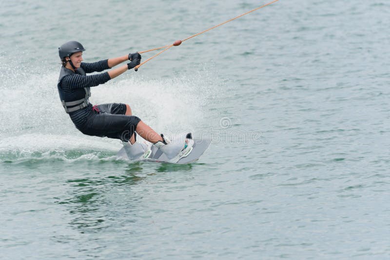 Wakeboarding stock image. Image of equipment, athlete - 218429209