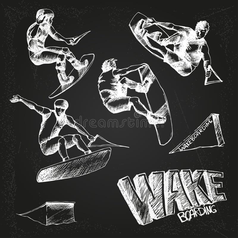 Wakeboarding Stock Illustrations – 1,153 Wakeboarding Stock ...